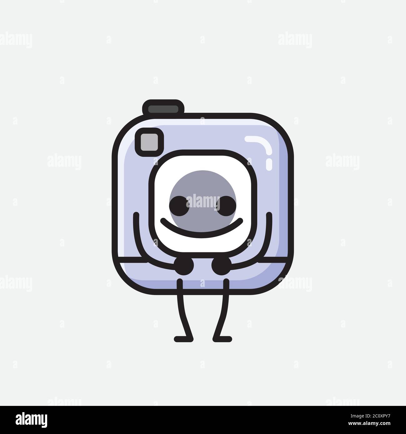 An illustration of Cute Action Camera Mascot Vector Character in Flat ...