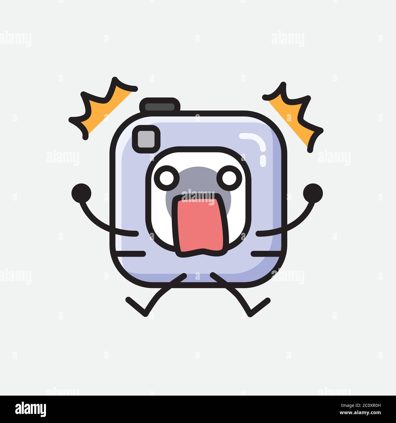 An illustration of Cute Action Camera Mascot Vector Character in Flat ...