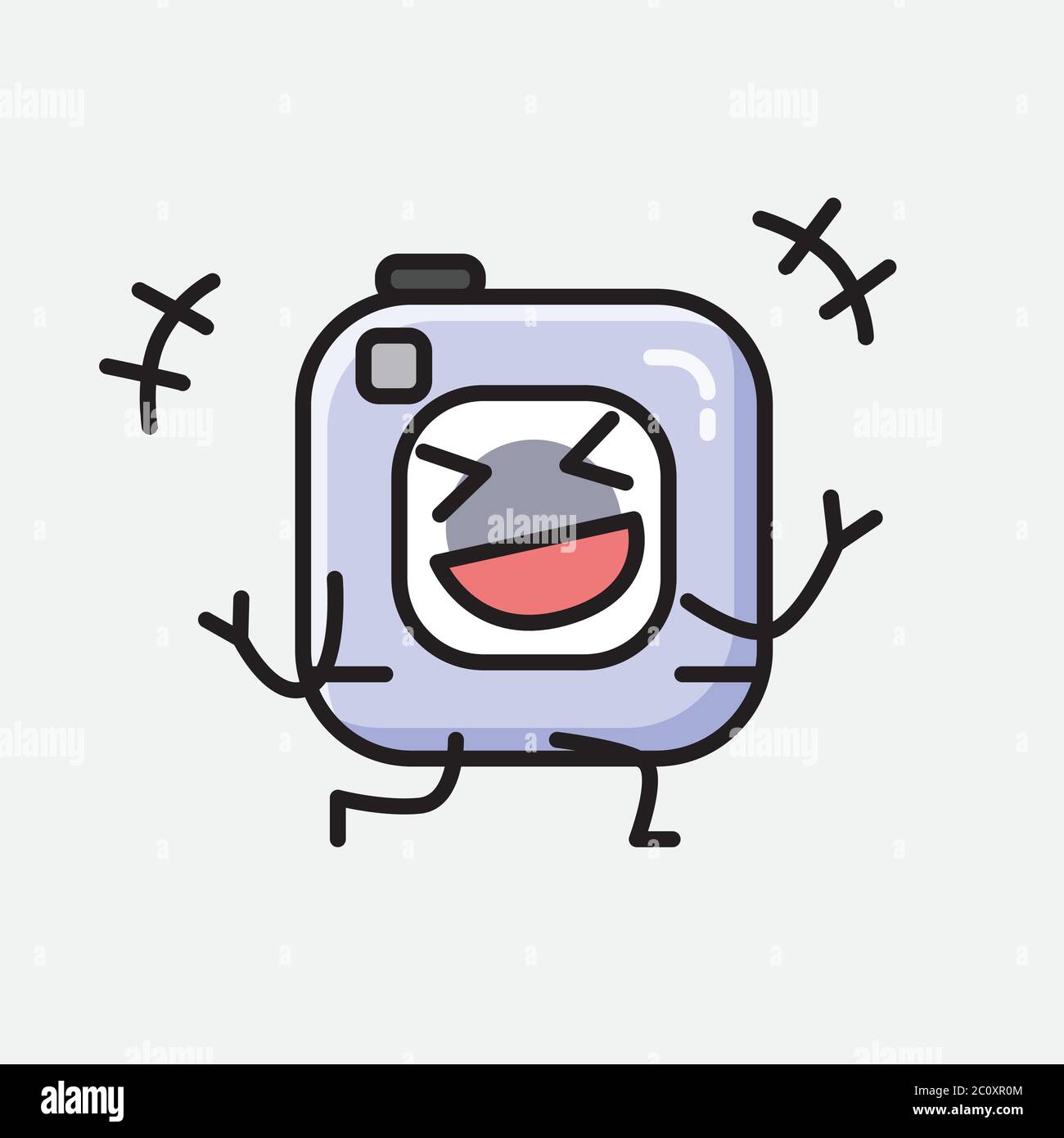 An illustration of Cute Action Camera Mascot Vector Character in Flat ...