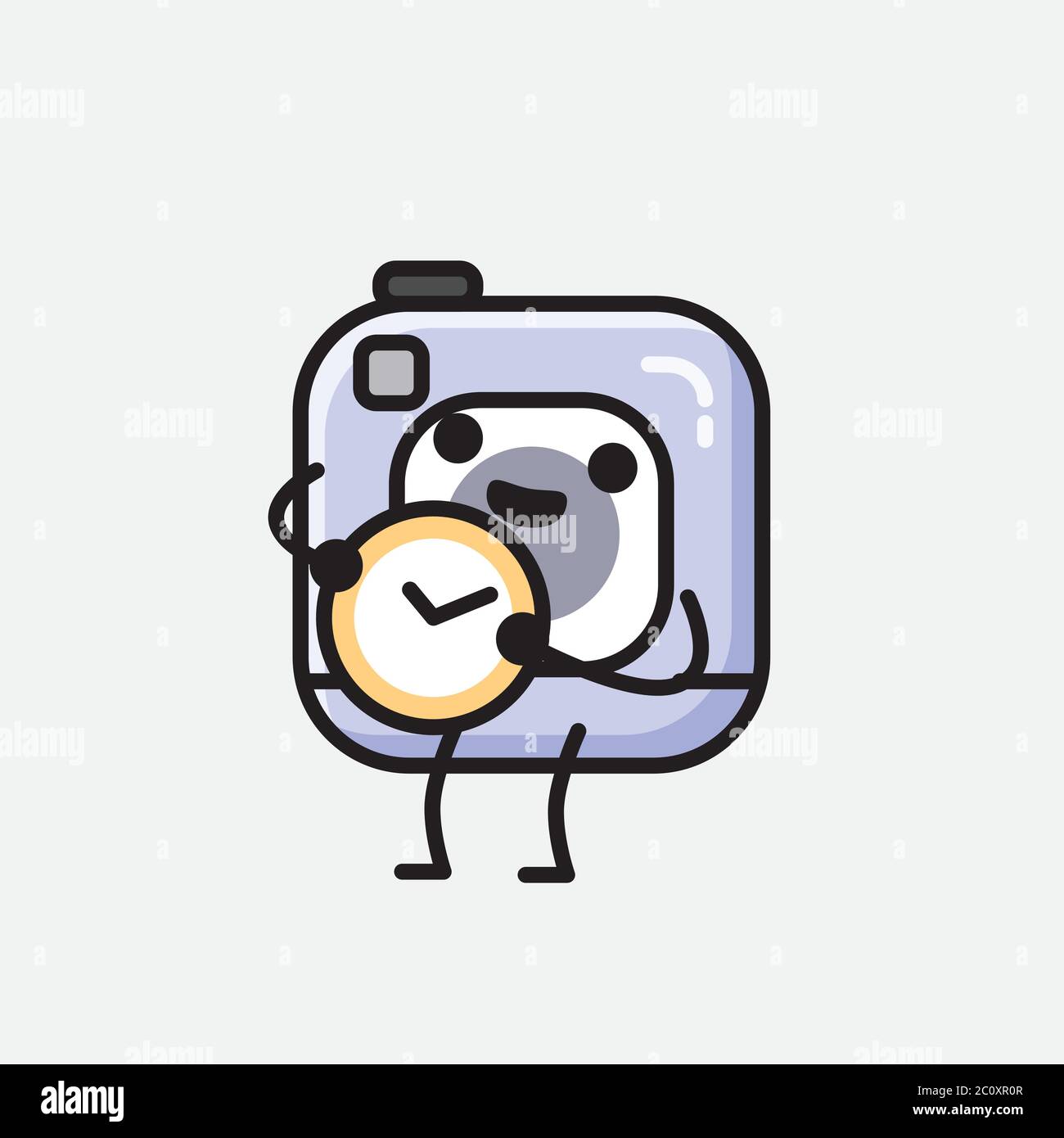 An illustration of Cute Action Camera Mascot Vector Character in Flat ...