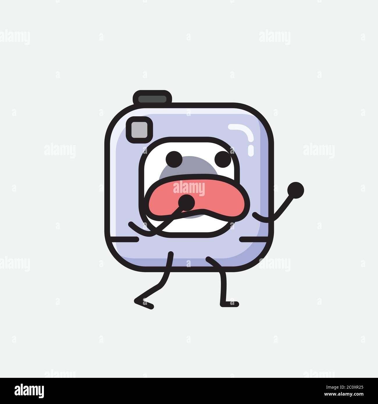 An illustration of Cute Action Camera Mascot Vector Character in Flat ...
