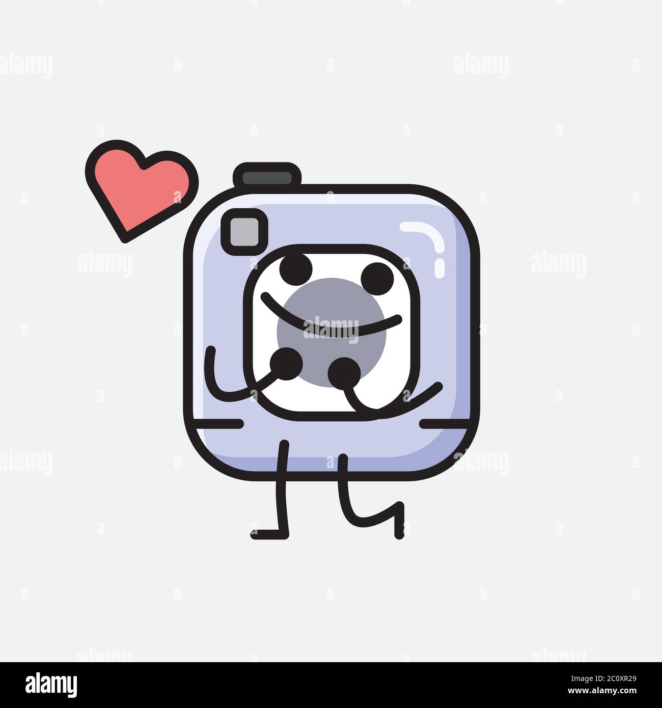 An illustration of Cute Action Camera Mascot Vector Character in Flat ...