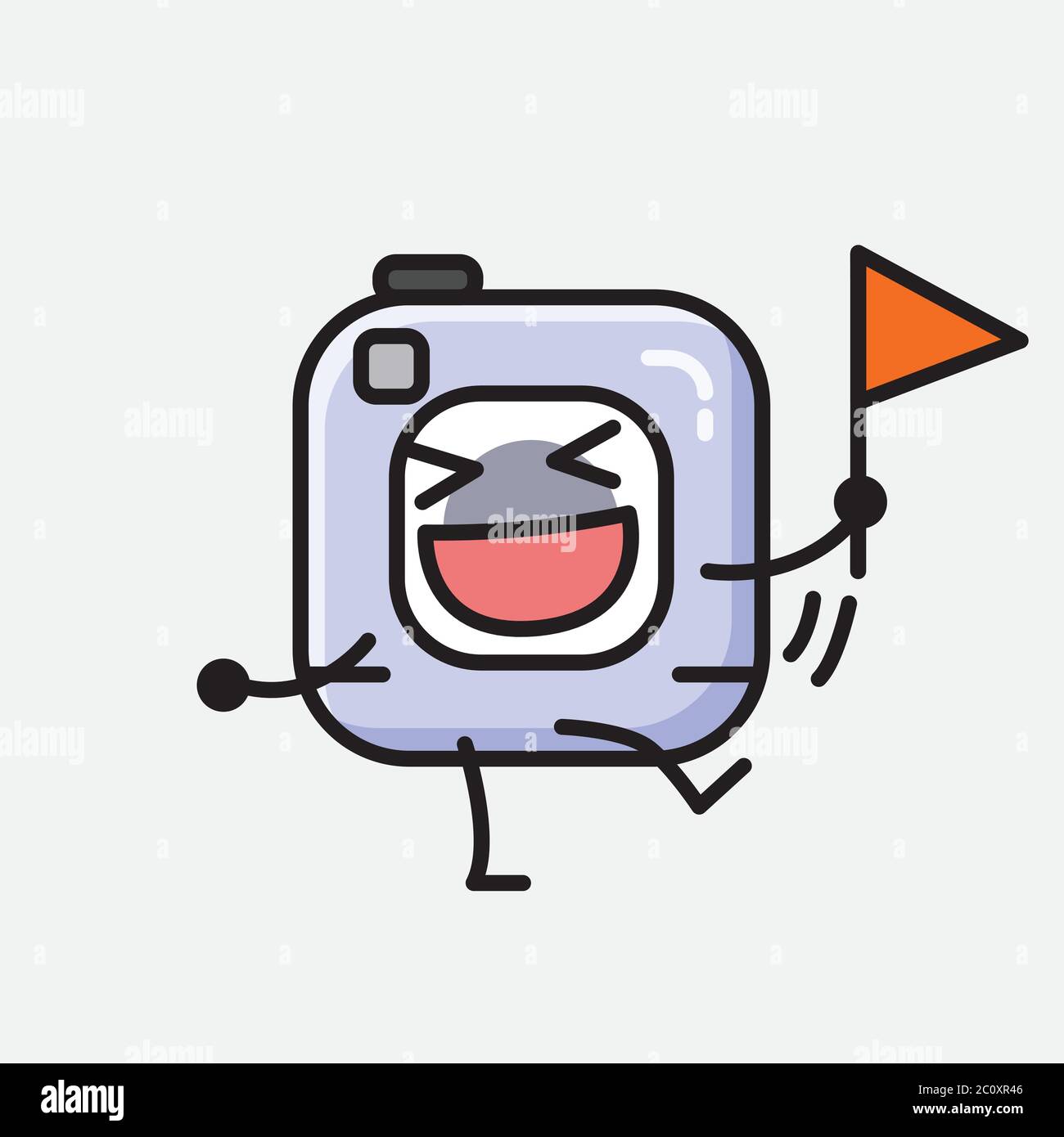 An illustration of Cute Action Camera Mascot Vector Character in Flat ...