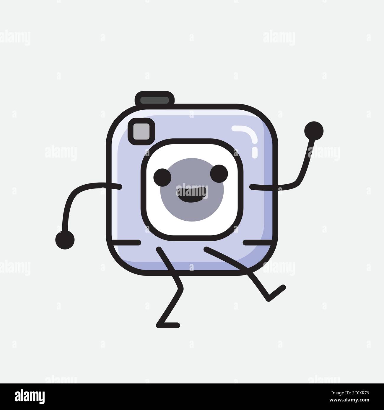 An illustration of Cute Action Camera Mascot Vector Character in Flat ...