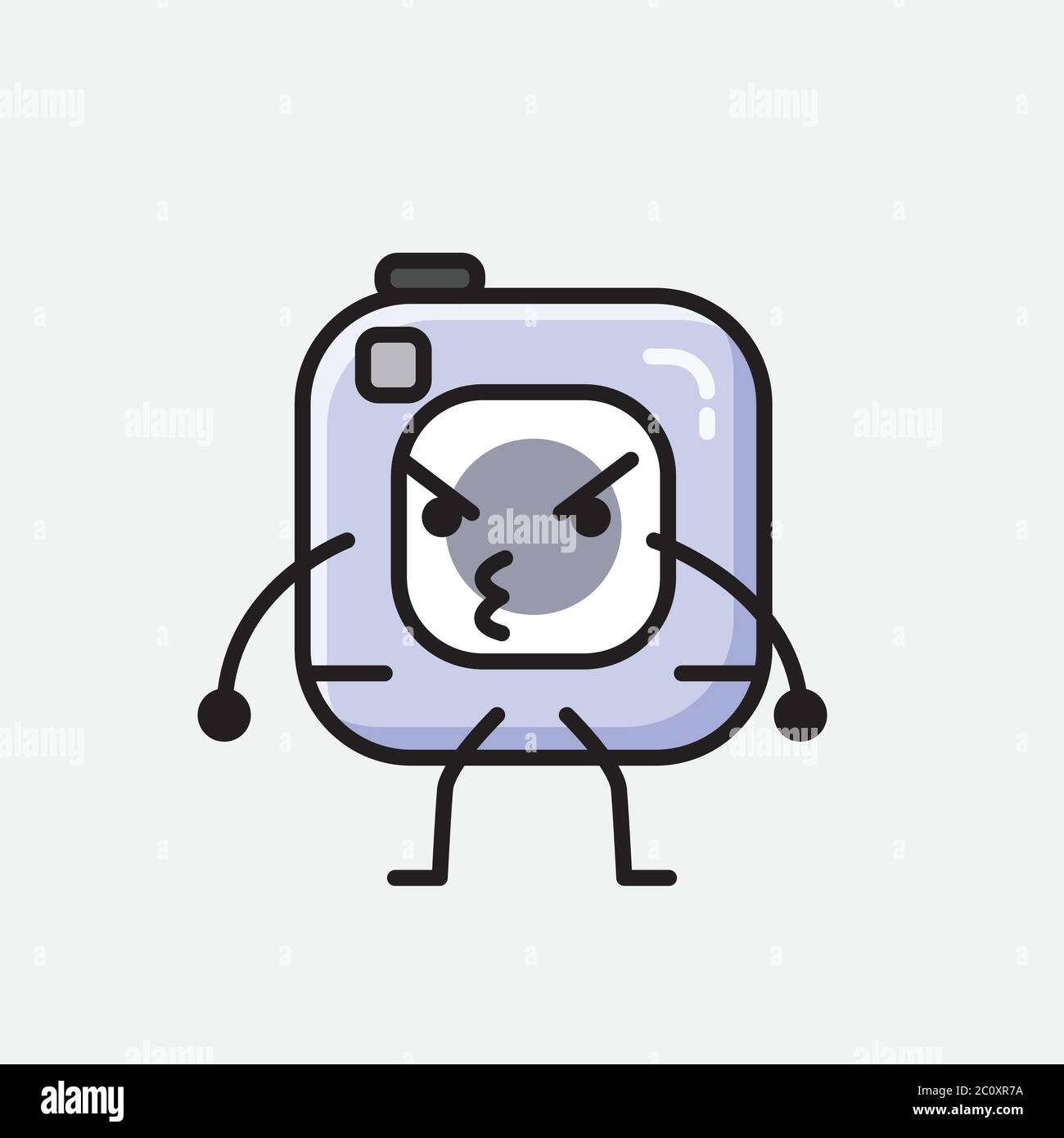 An illustration of Cute Action Camera Mascot Vector Character in Flat ...