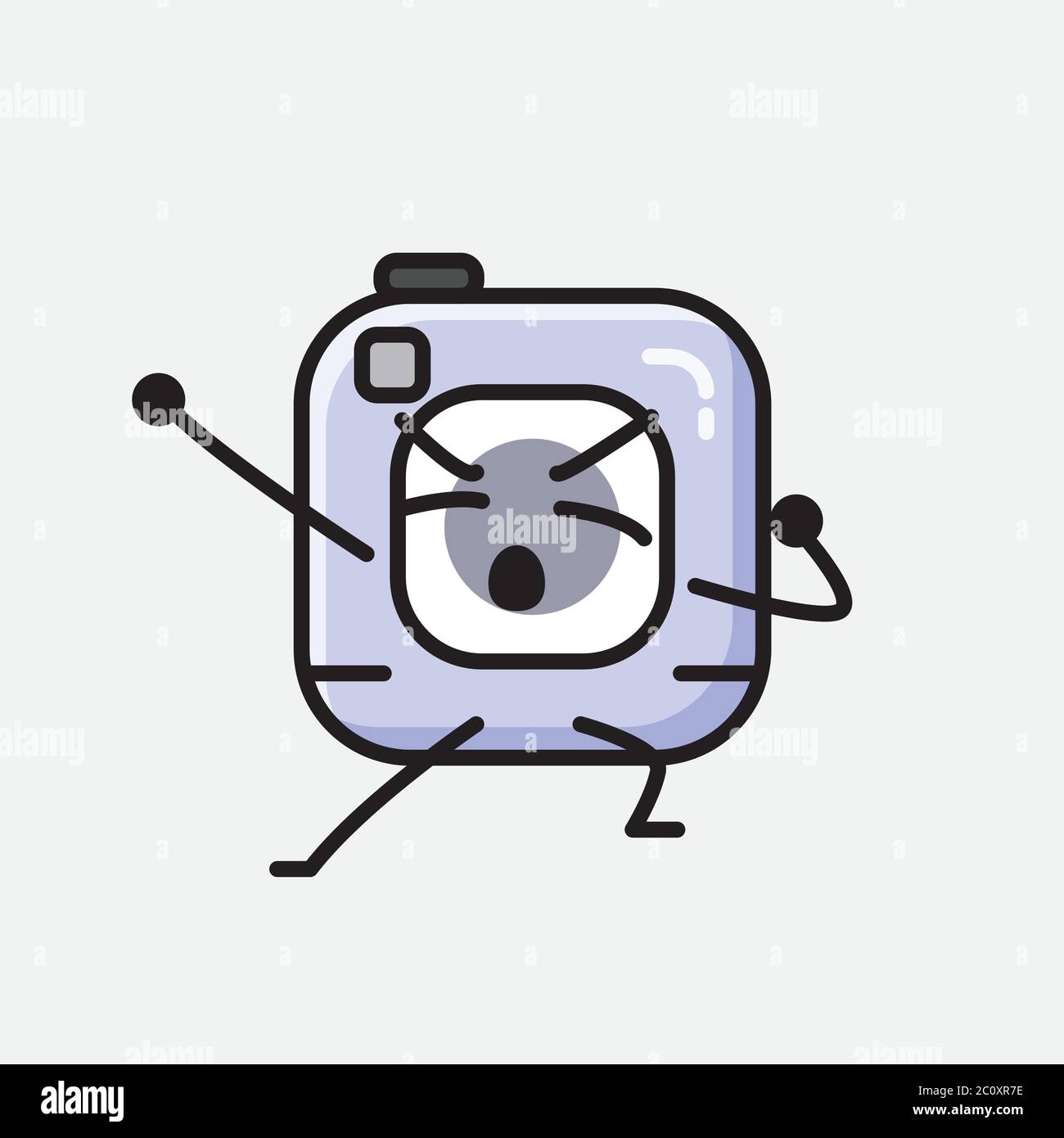 An illustration of Cute Action Camera Mascot Vector Character in Flat ...