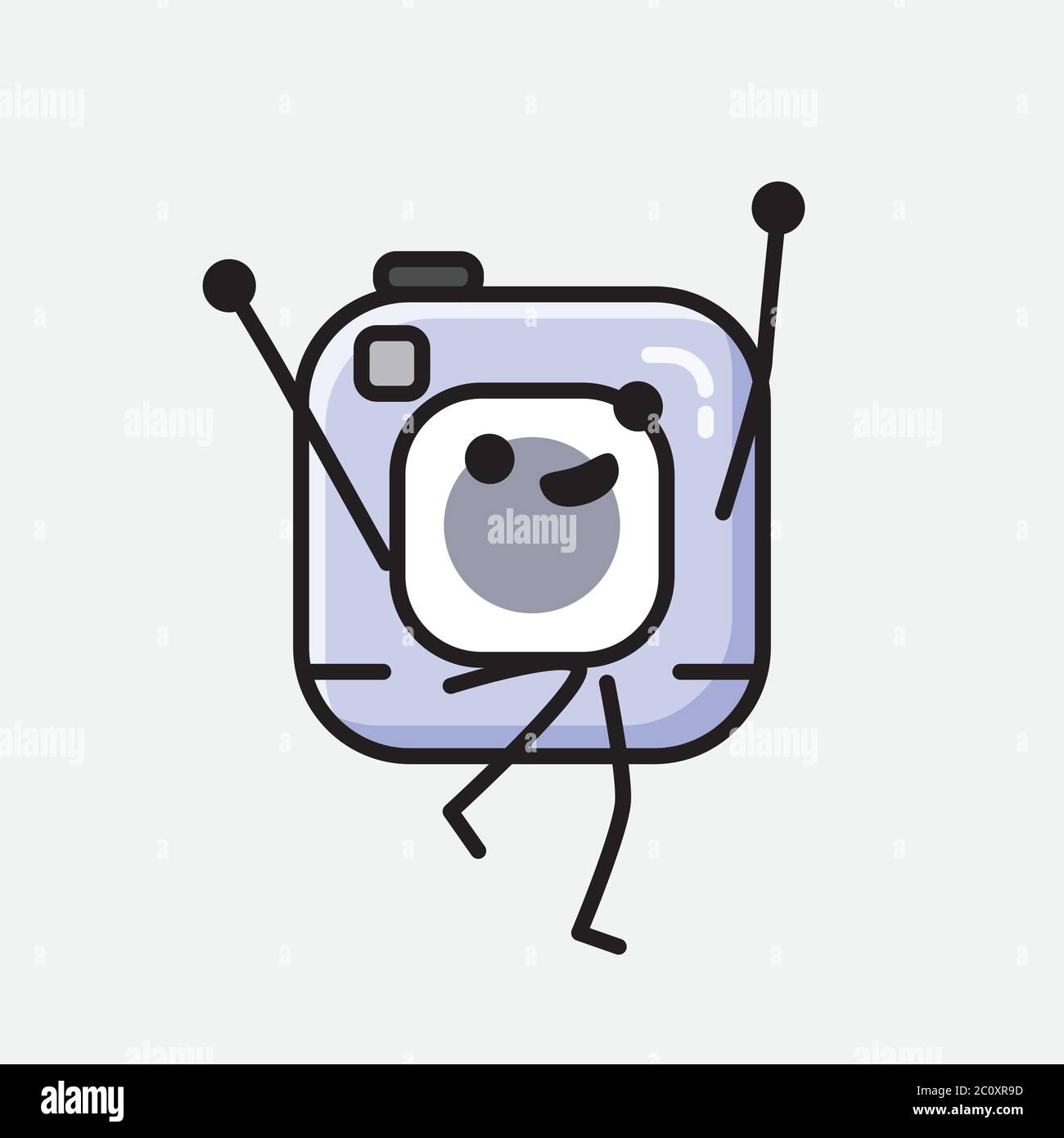 An illustration of Cute Action Camera Mascot Vector Character in Flat ...