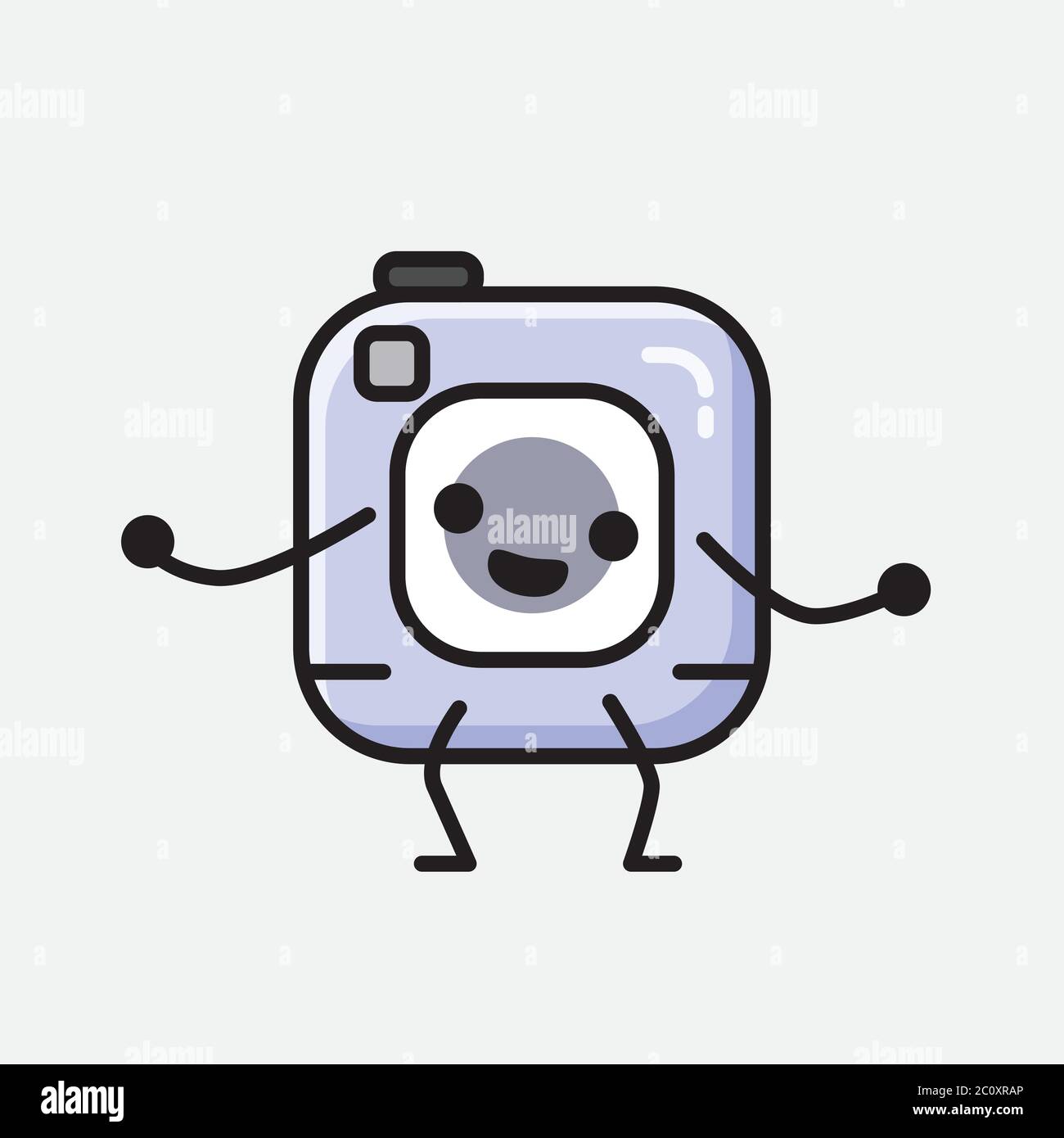 An illustration of Cute Action Camera Mascot Vector Character in Flat ...