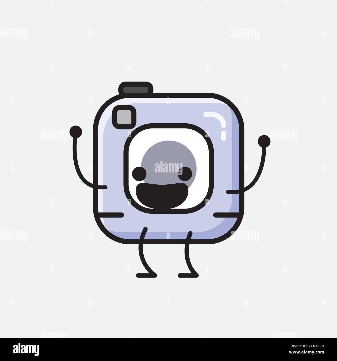 An illustration of Cute Action Camera Mascot Vector Character in Flat ...