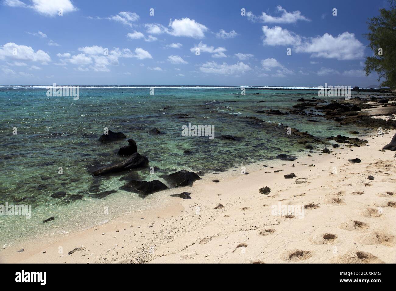 Mauritius. Stony landscape of the island Gabriel Stock Photo - Alamy