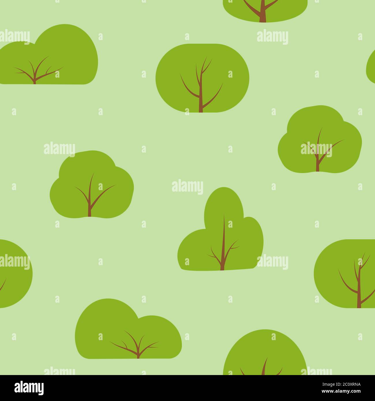 Green bush seamless pattern. Park outdoor limitless background ...