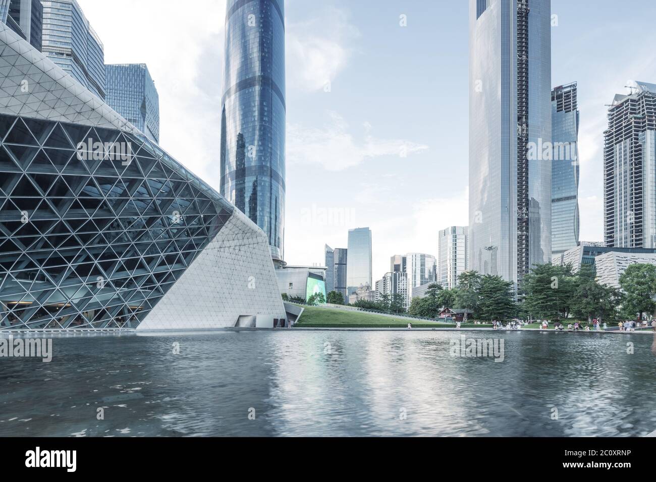 modern waterfront buildings in guangzhou Stock Photo - Alamy