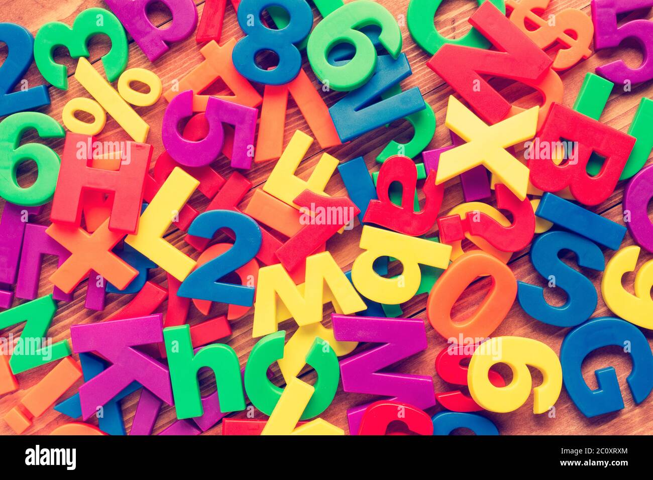 Pile of colored toy magnets Stock Photo - Alamy