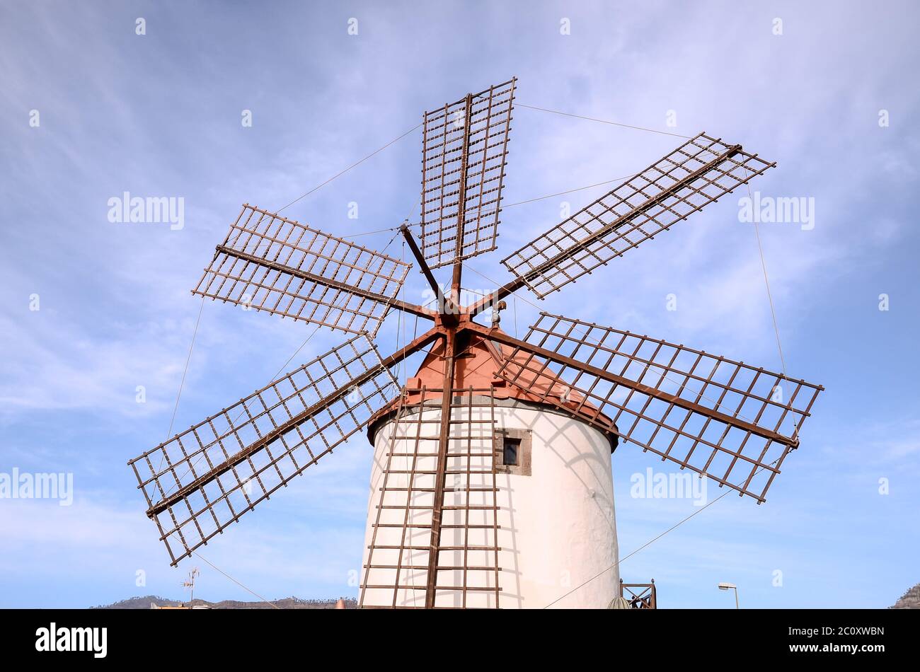 Vintage Wind Mill Stock Photo - Alamy