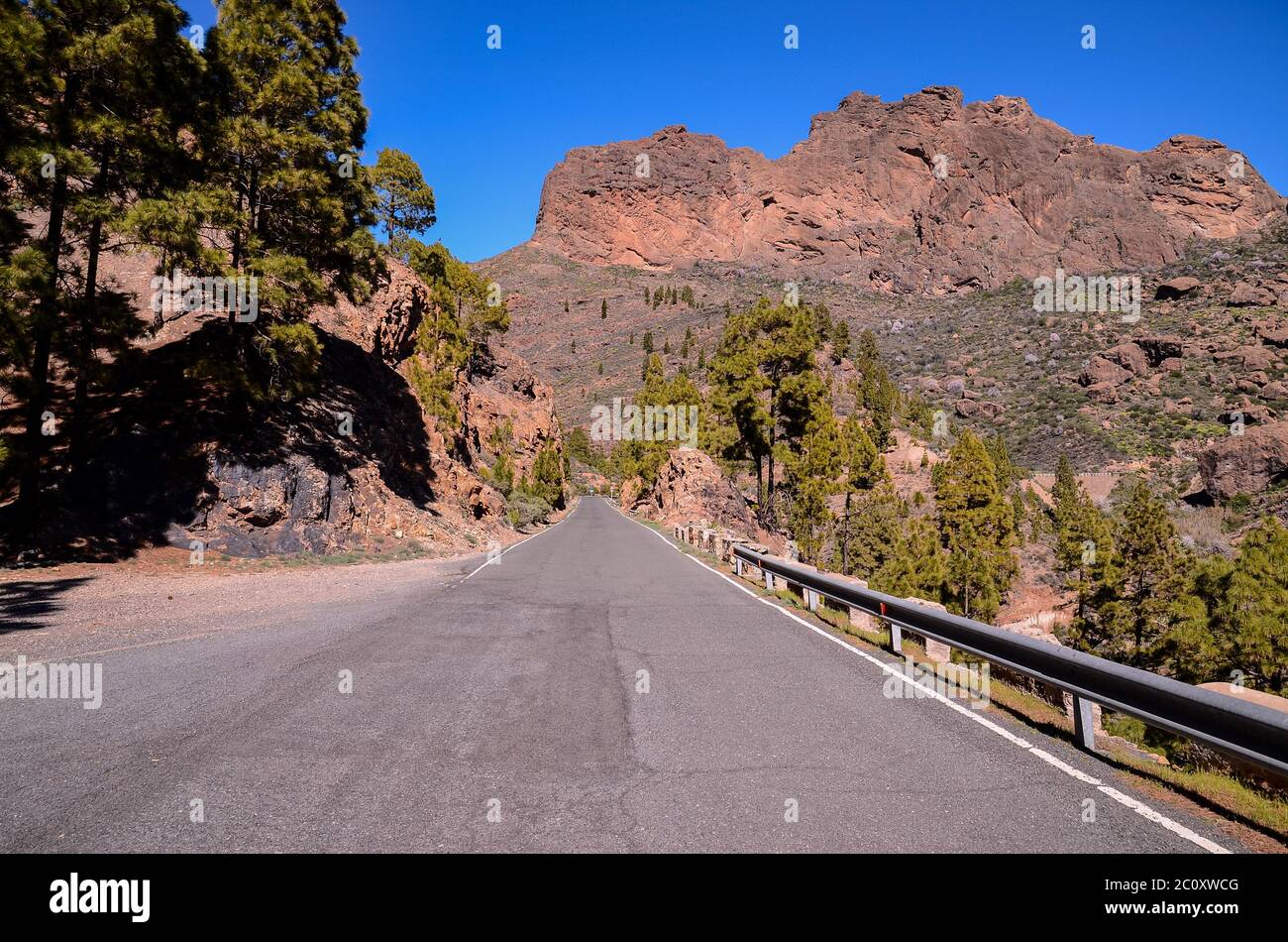 Long Lonely Road Stock Photo - Alamy