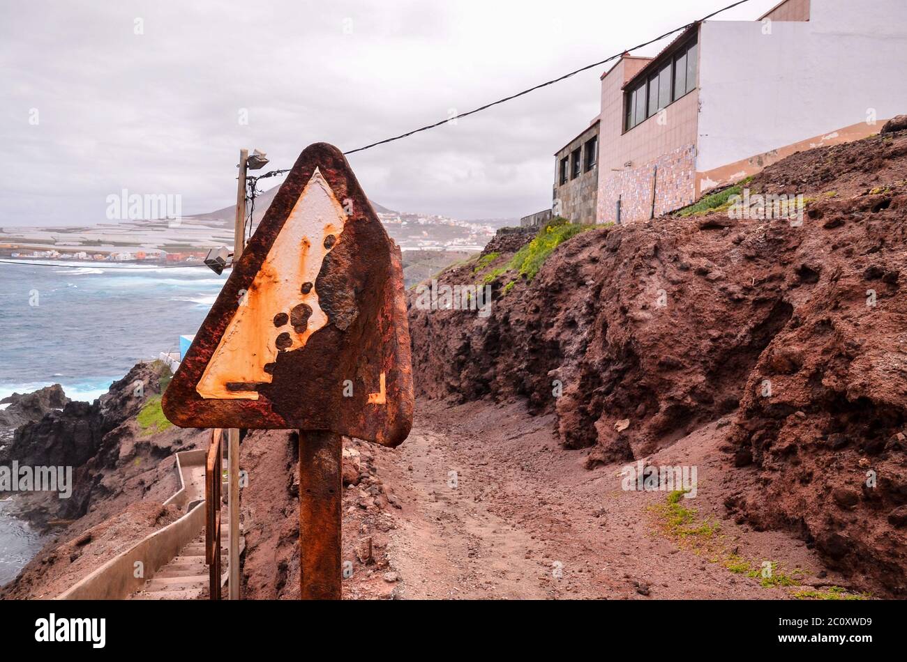 Vintage Old Rusty Road Sign Stock Photo - Alamy
