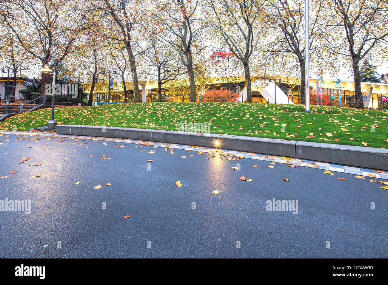 empty asphalt rural road in seattle Stock Photo - Alamy