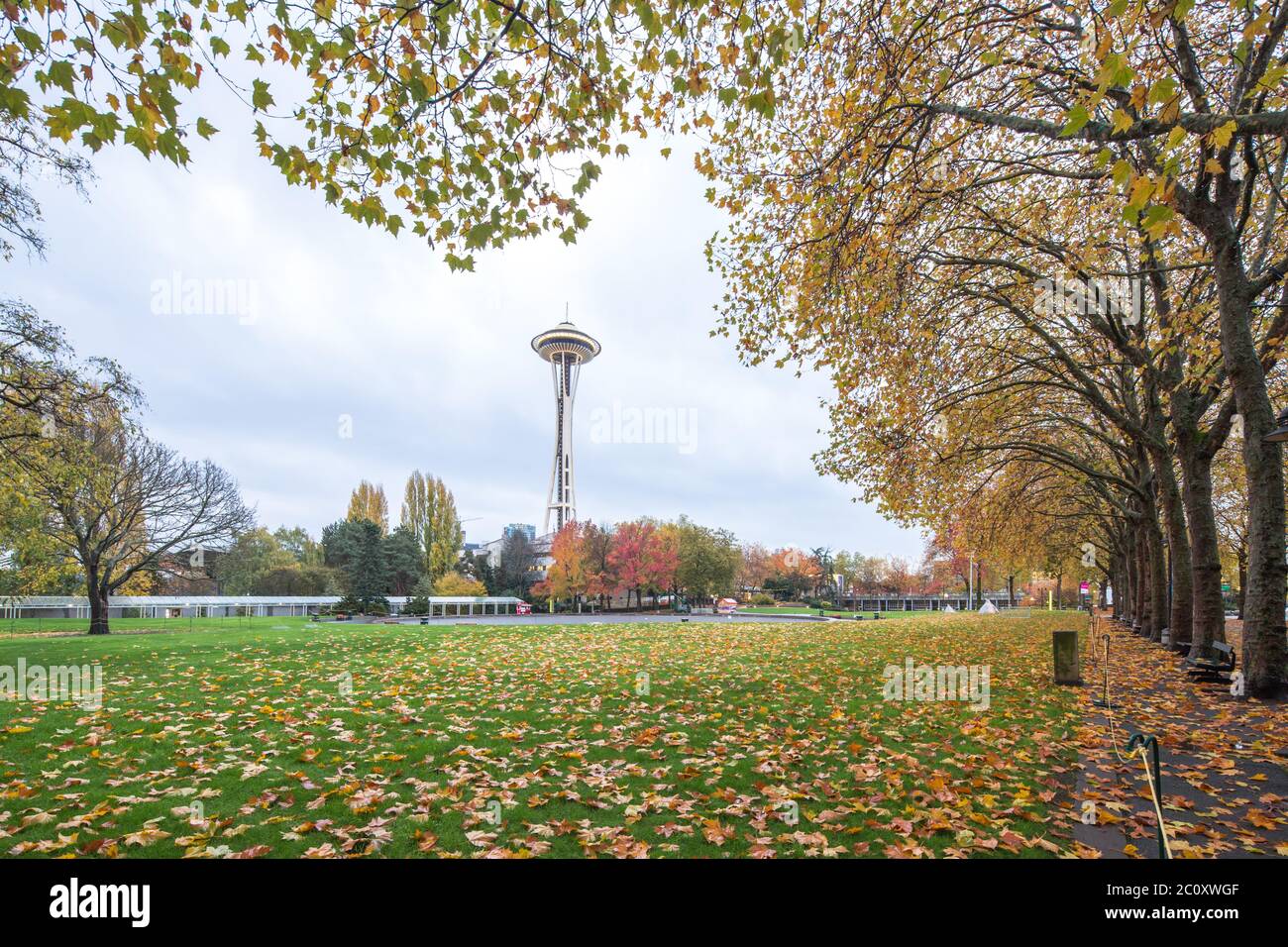 landscape of park near space needle in seattle Stock Photo - Alamy
