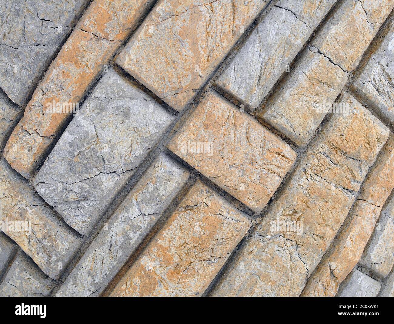 Wall of Rough Stones Stock Photo - Alamy
