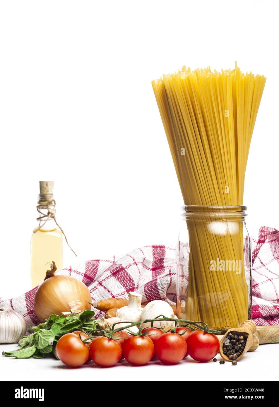 Italian pasta ingredients black Cut Out Stock Images & Pictures - Alamy