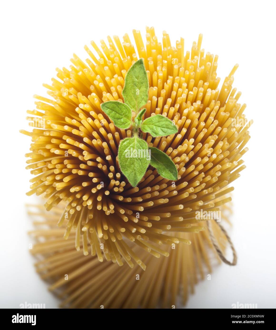 Bunch of spaghetti on white background Stock Photo - Alamy