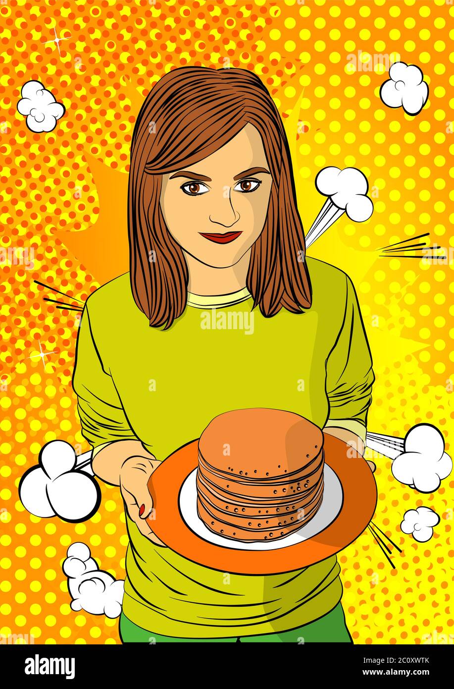 Retro woman cook book Stock Vector Images - Alamy