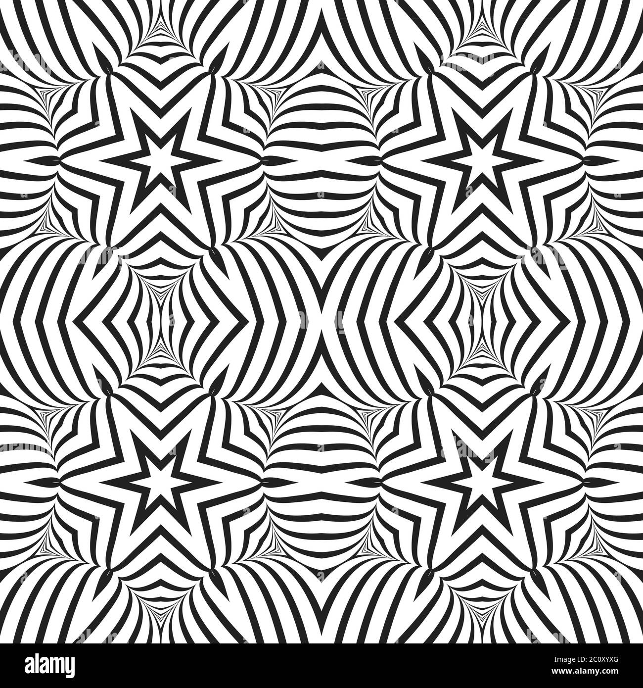 optical art abstract striped seamless deco pattern Stock Photo - Alamy