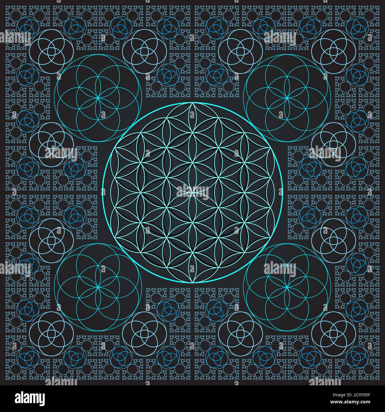 Sacred geometry flower life design hi-res stock photography and images ...