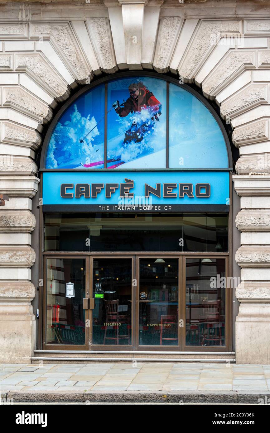 Caffe Nero logo seen on one of their branches Stock Photo - Alamy