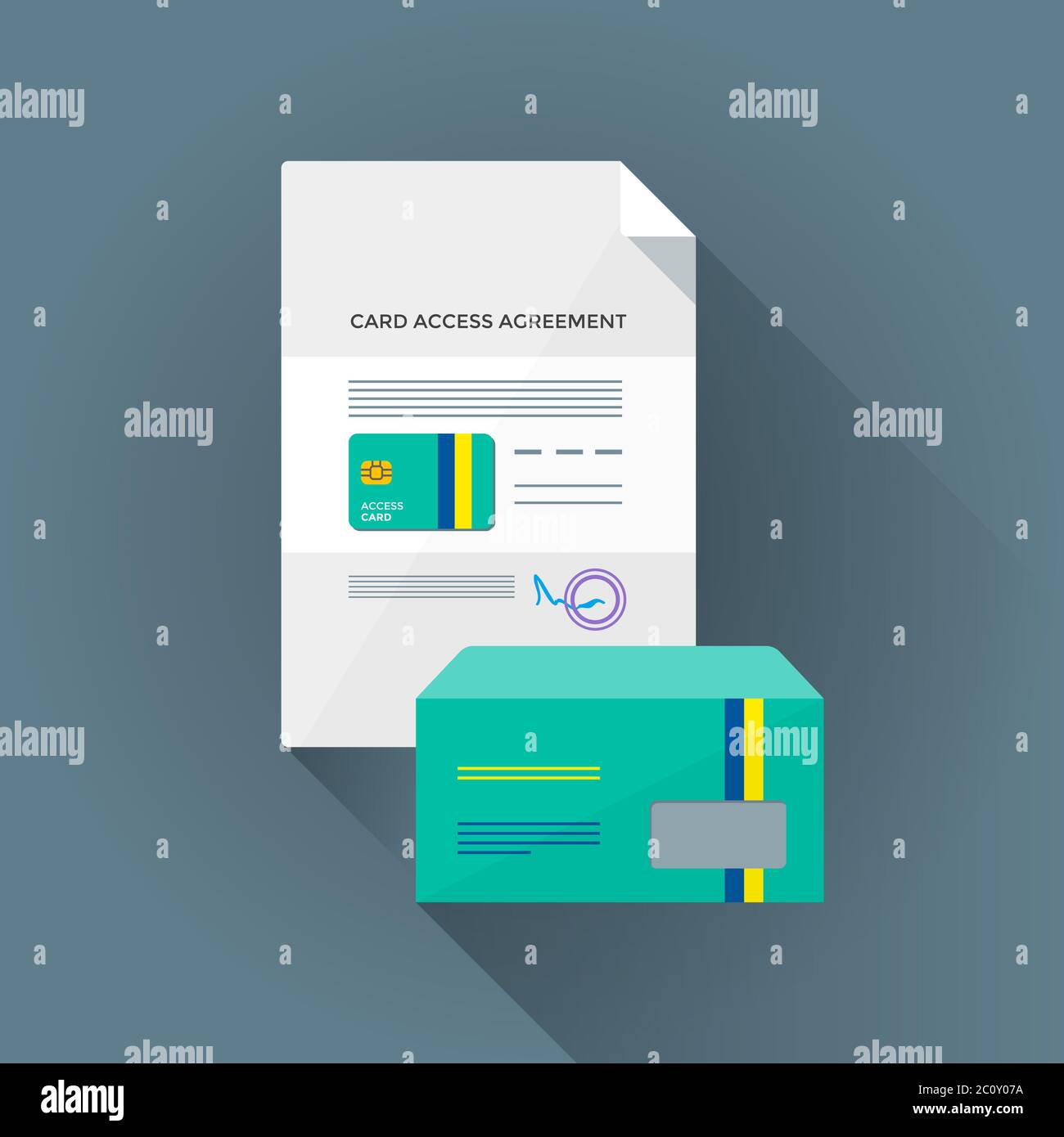 colorful conditional card access set illustration Stock Photo - Alamy