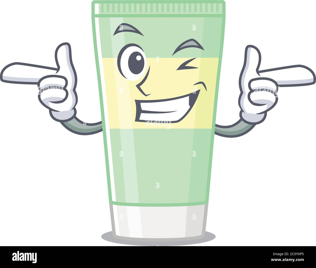 Cartoon design of cleansing foam showing funny face with wink eye Stock ...