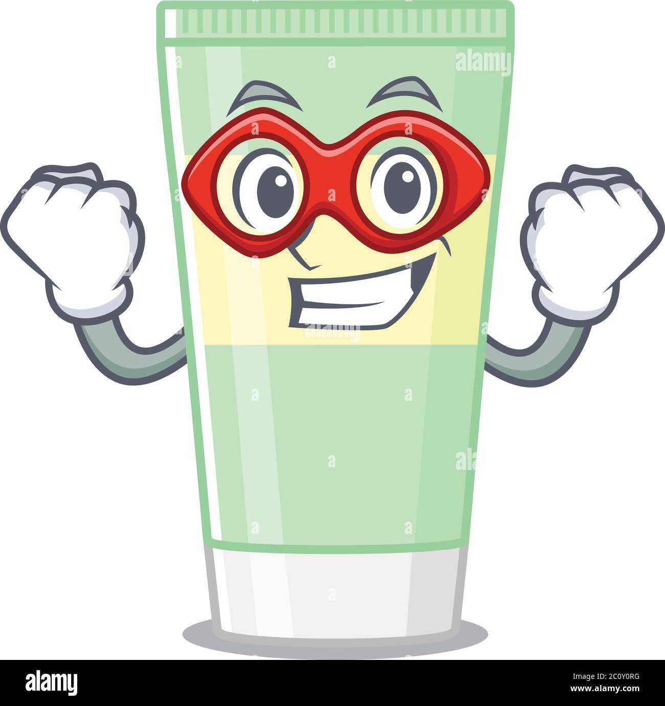 A cartoon drawing of cleansing foam in a Super hero character Stock ...