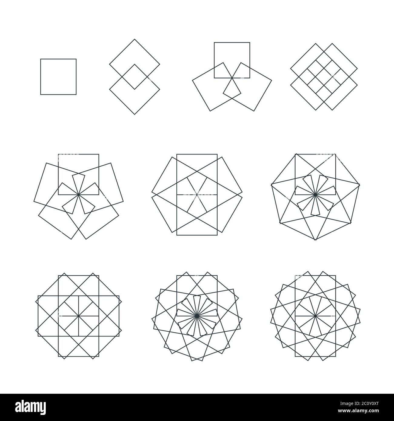 Sacred geometry vector art Cut Out Stock Images & Pictures - Alamy