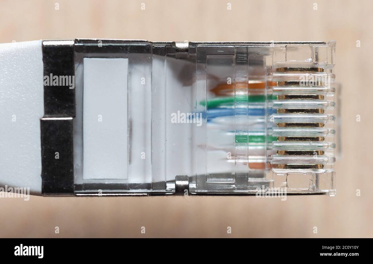 RJ45 ethernet plug Stock Photo - Alamy