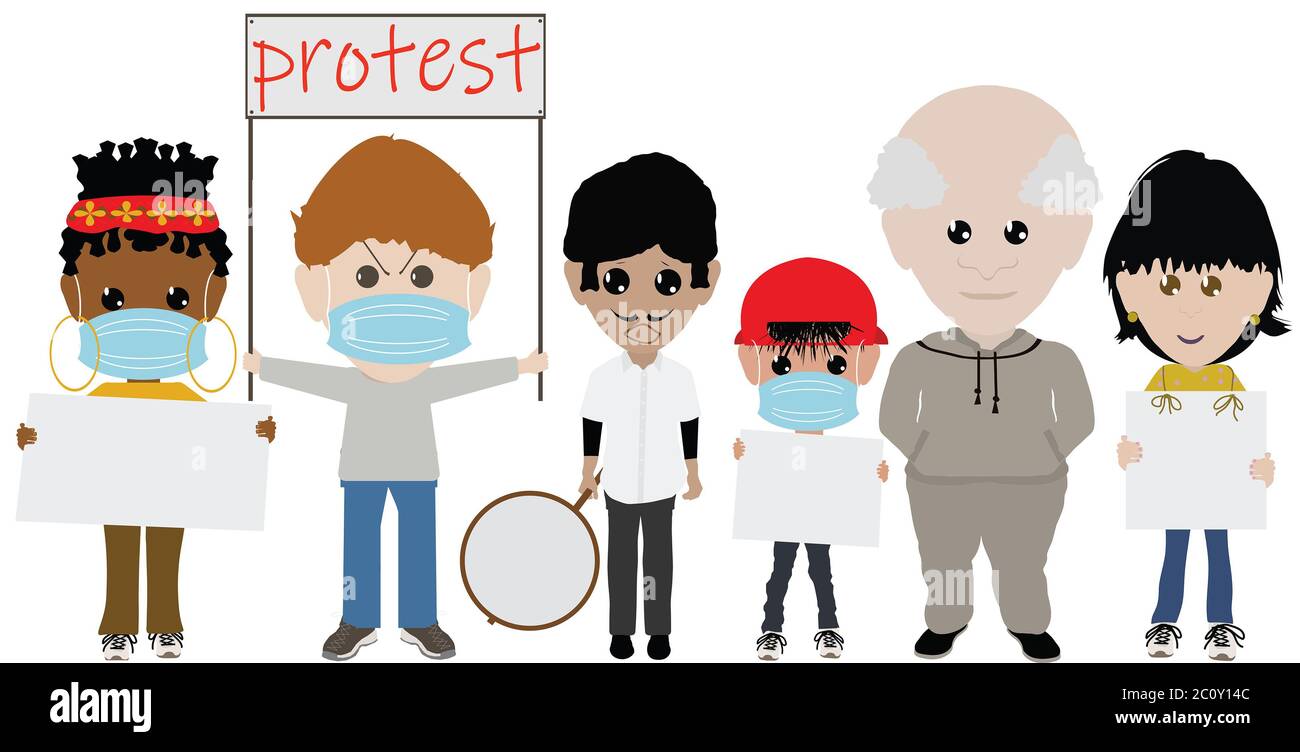 Peaceful demonstration Cut Out Stock Images & Pictures - Alamy