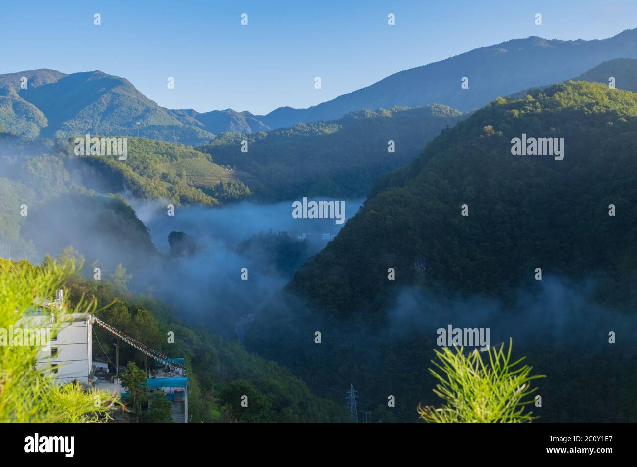 Early autumn scenery of Hubei Shennongjia National Geopark Scenic Area ...