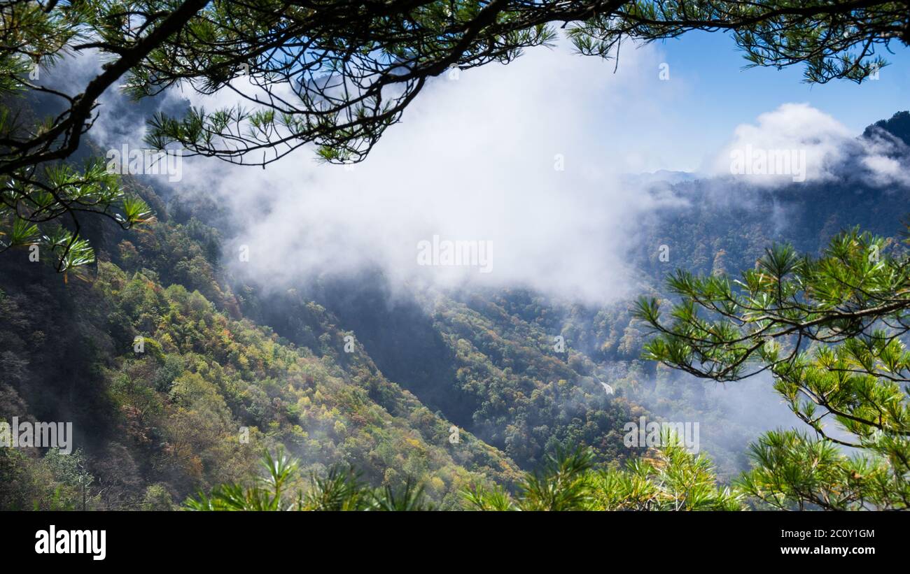 Early autumn scenery of Hubei Shennongjia National Geopark Scenic Area ...