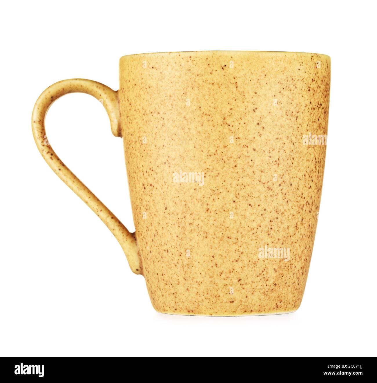 Yellow Spotted Coffee Mug Stock Photo - Alamy