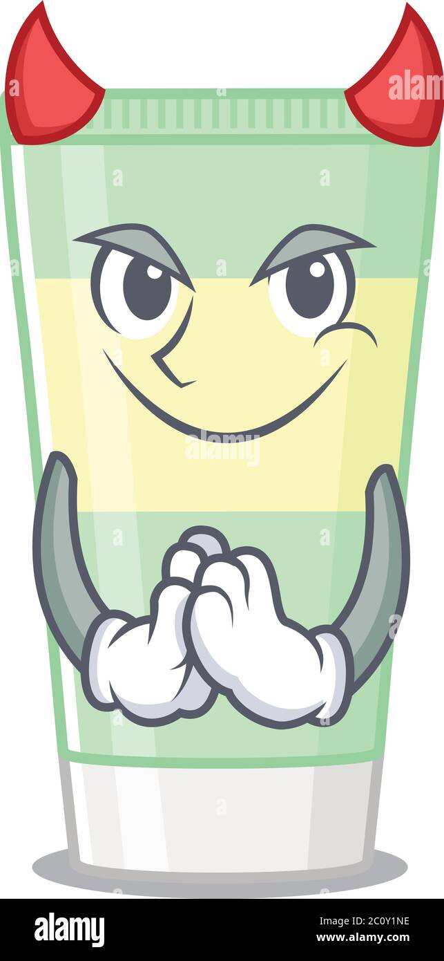 Cleansing foam clothed as devil cartoon character design concept Stock ...