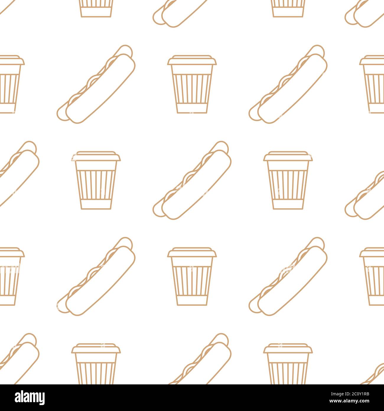 Lunch hot dog illustration Cut Out Stock Images & Pictures - Alamy