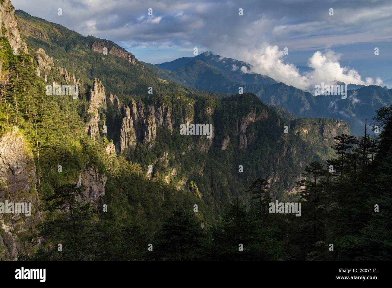 Early autumn scenery of Hubei Shennongjia National Geopark Scenic Area ...