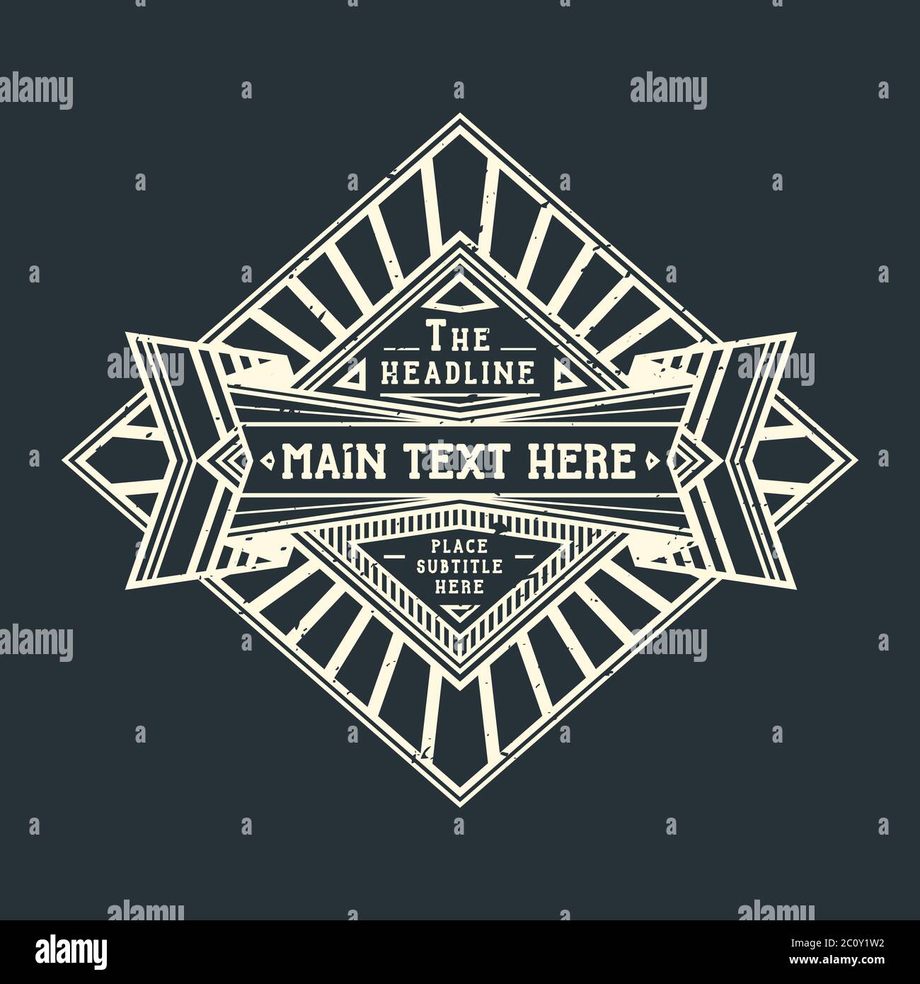grunge retro monochrome vintage style badge Stock Photo - Alamy