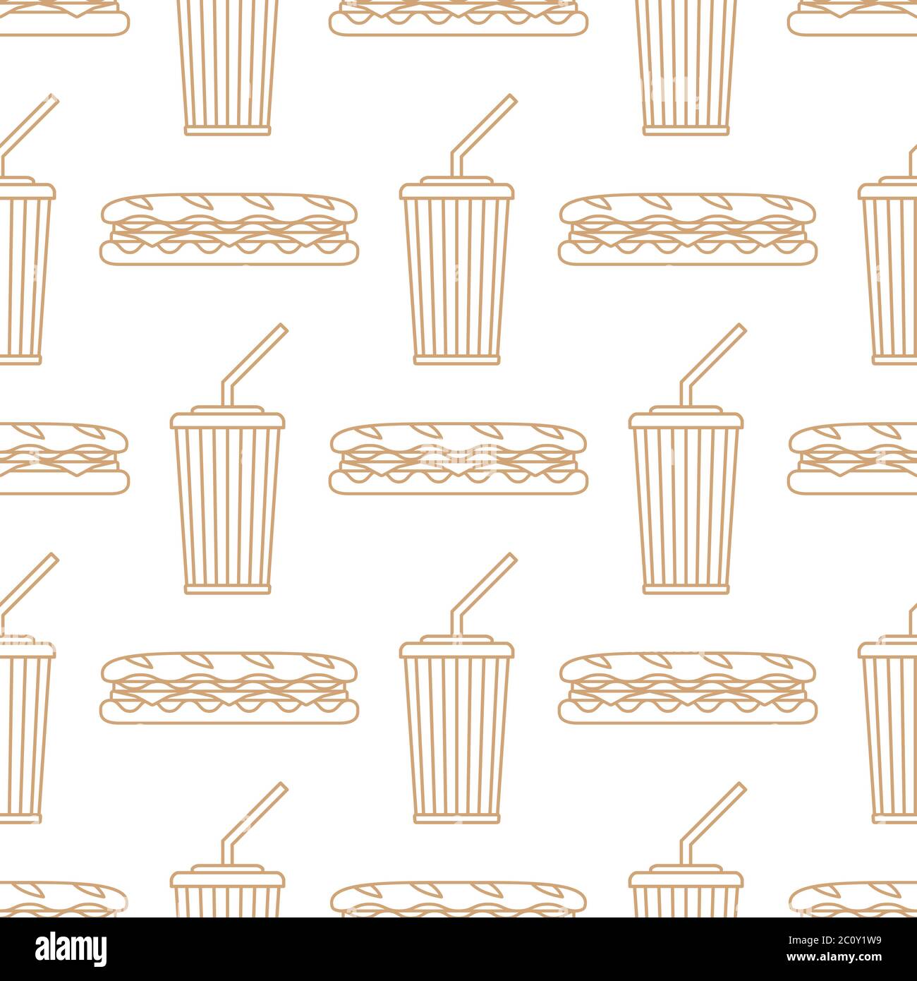 Soda drink icon outline hi-res stock photography and images - Alamy