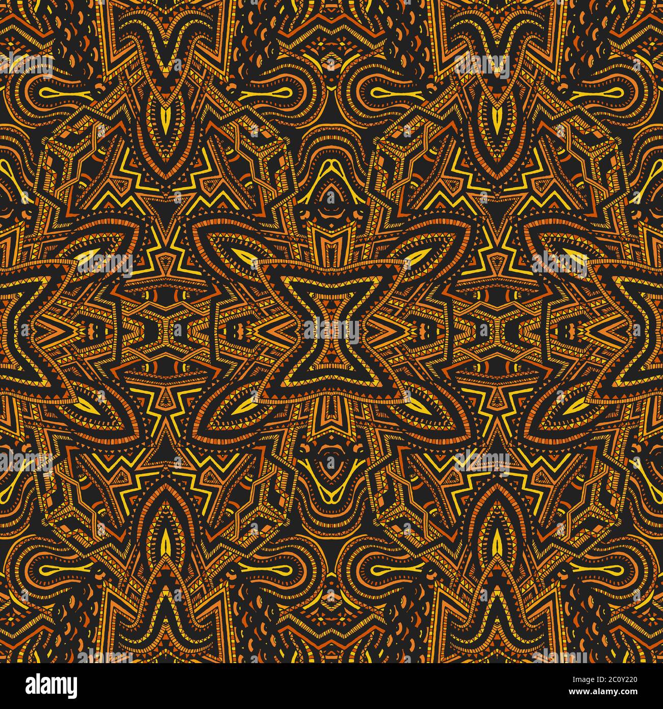 colored hand drawn psychedelic zentangle pattern Stock Photo - Alamy