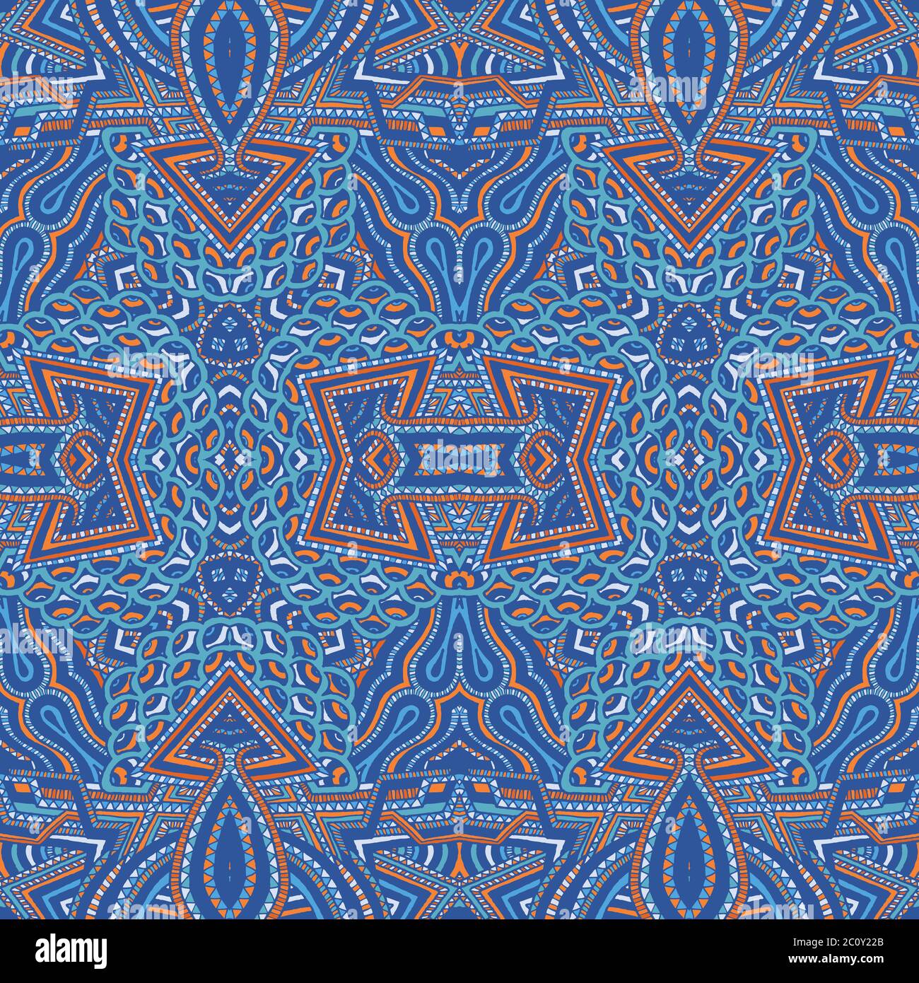 colored hand drawn psychedelic zentangle pattern Stock Photo - Alamy