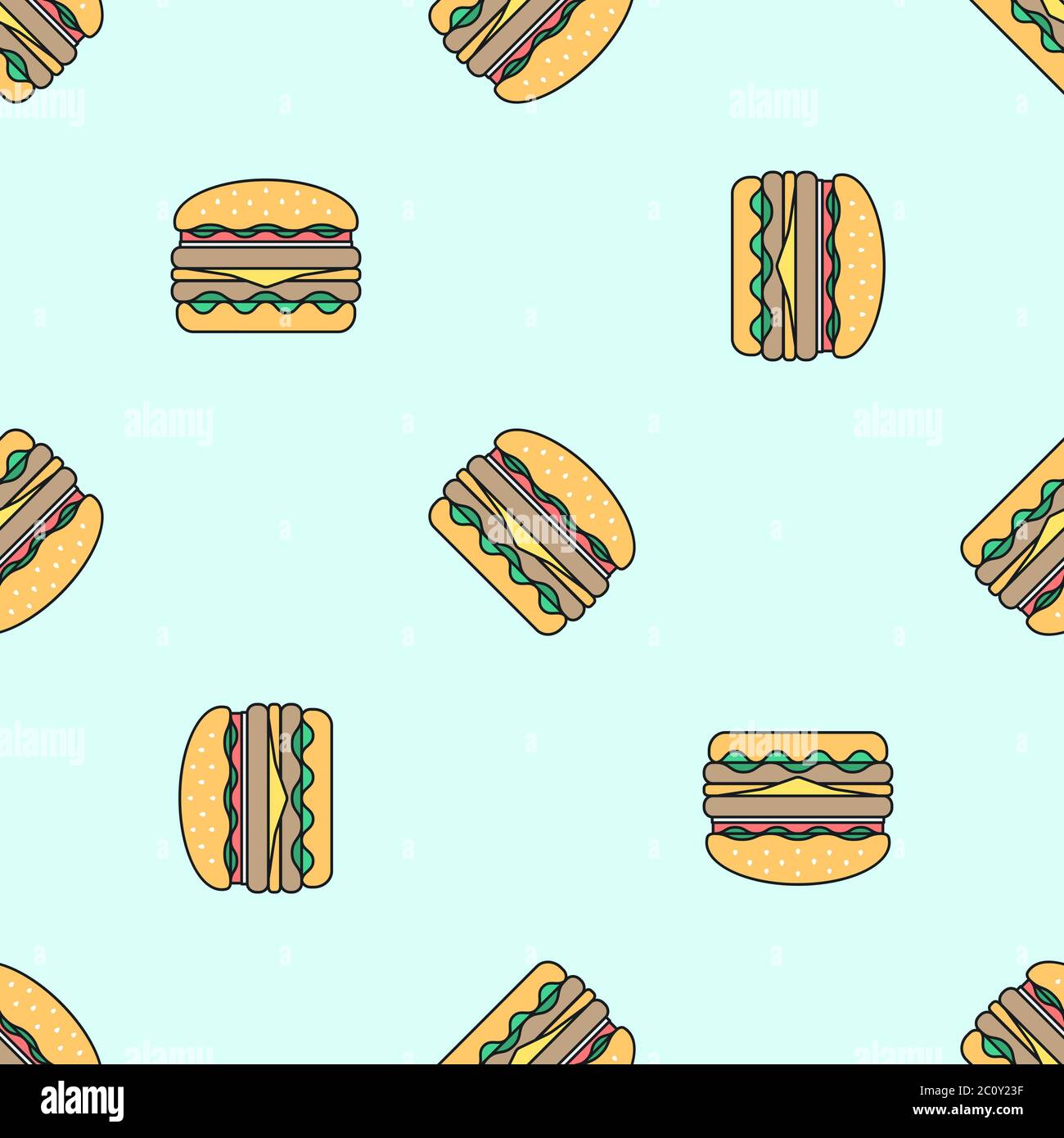 Hamburger pattern hi-res stock photography and images - Alamy