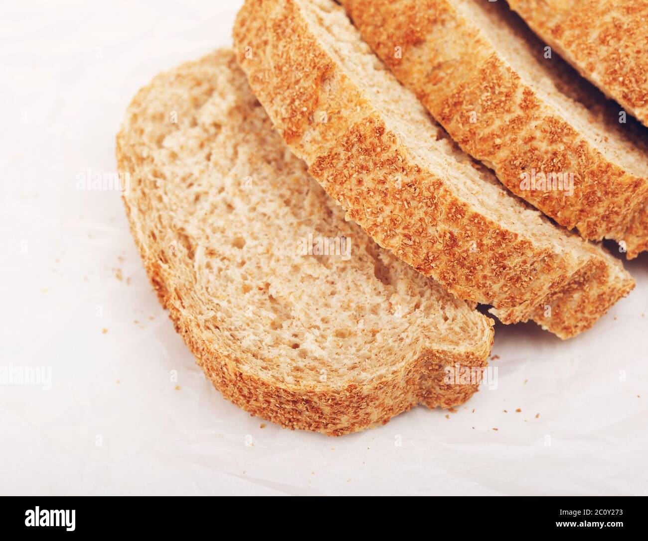 Wholegrain White Bread Stock Photo - Alamy