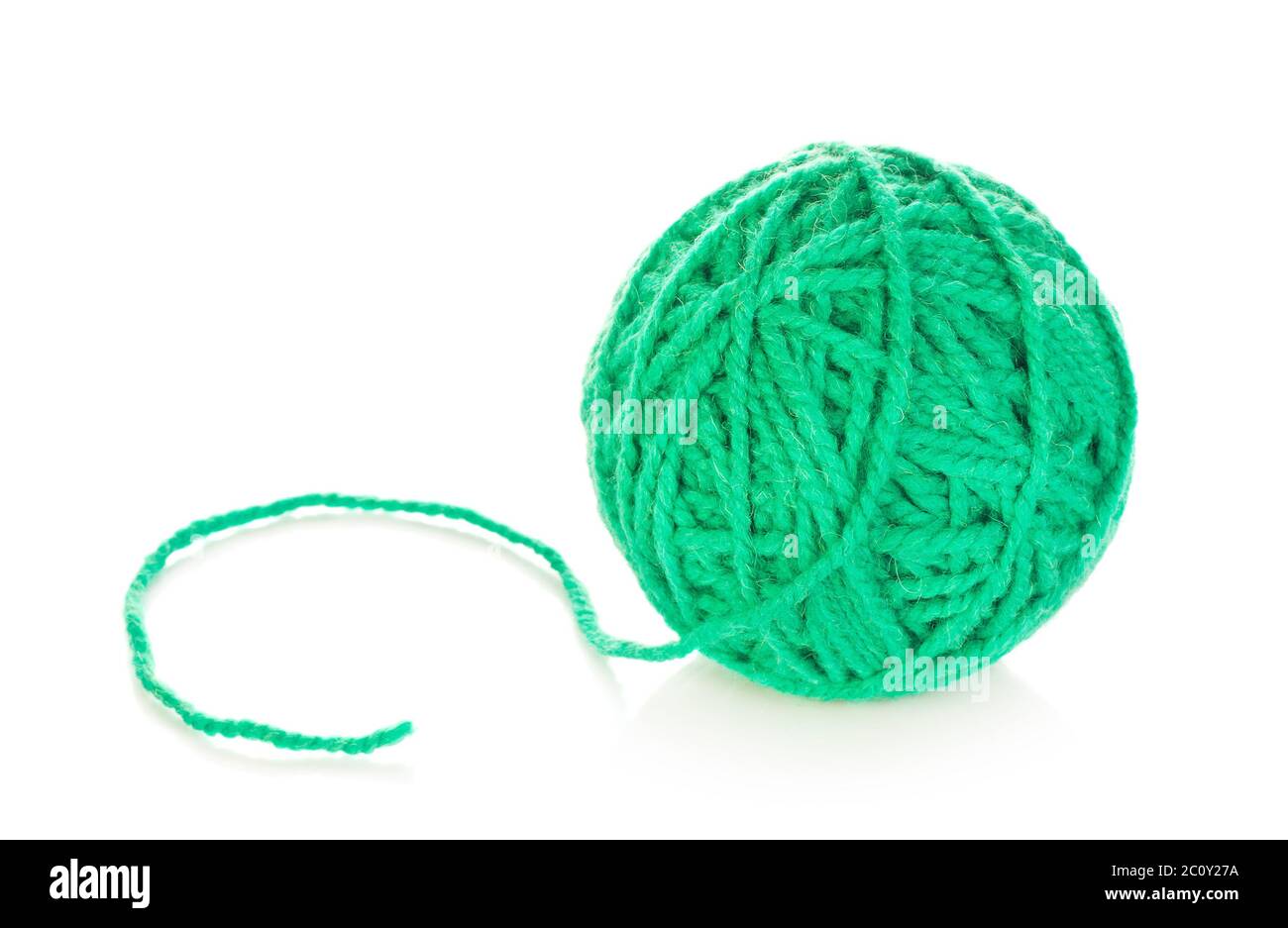 Green Yarn Ball Stock Photo - Alamy