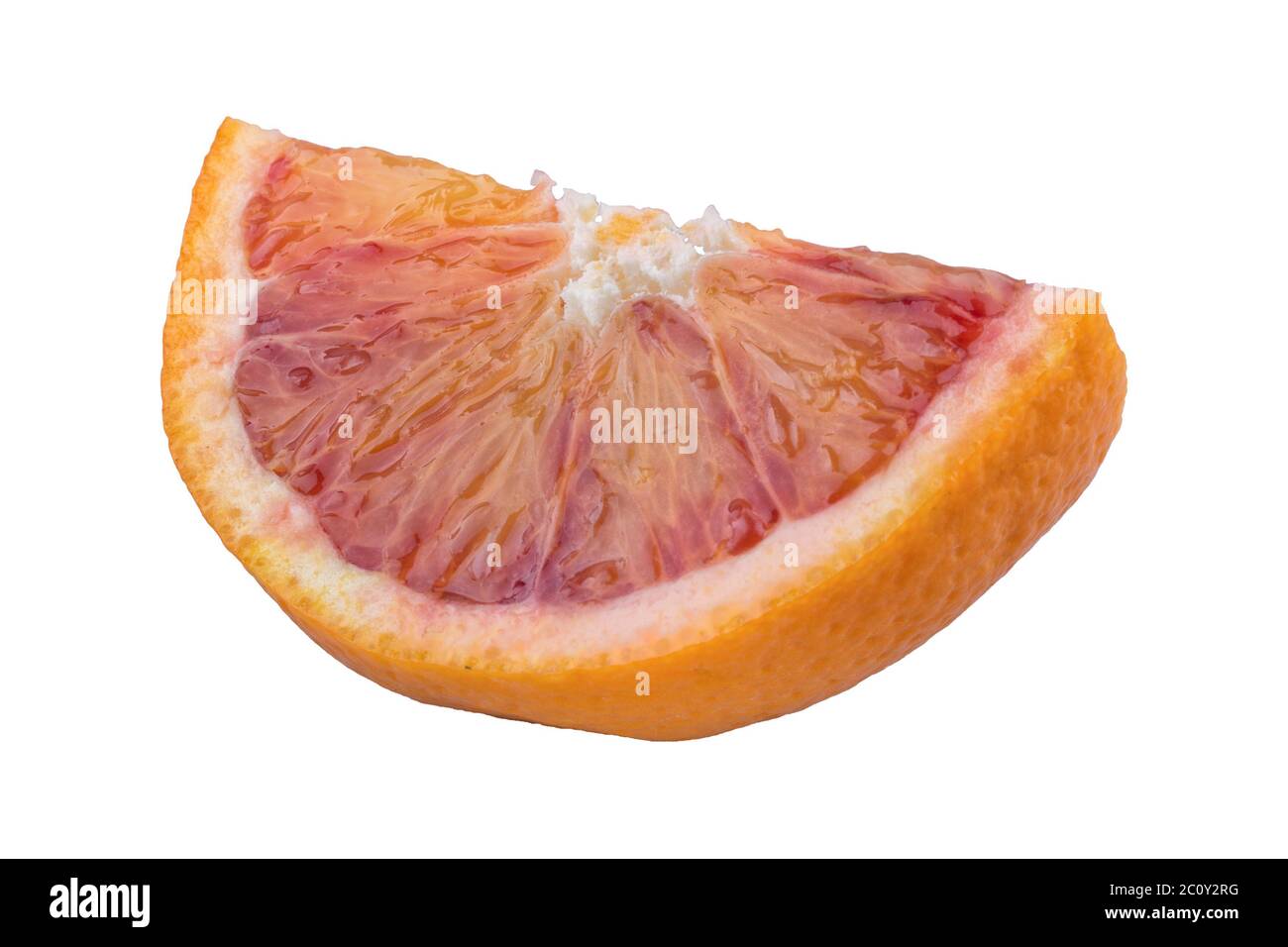 Cut orange on a white background Stock Photo - Alamy