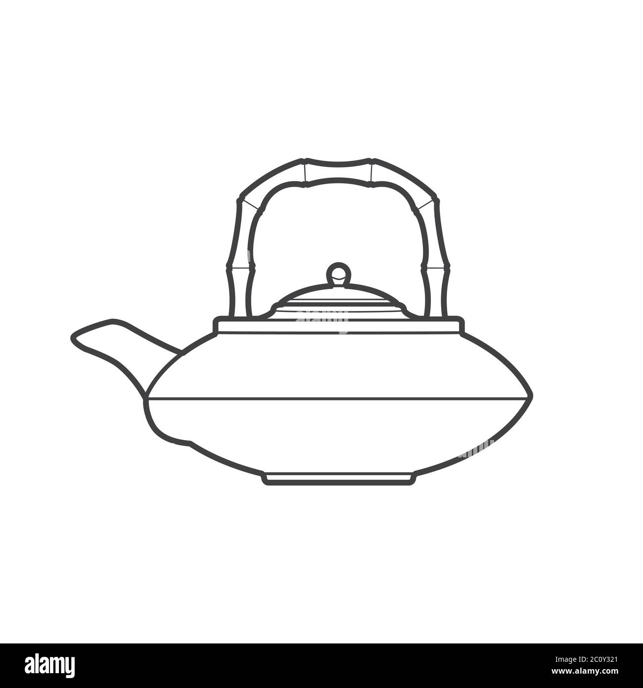 Tall Teapot Outline